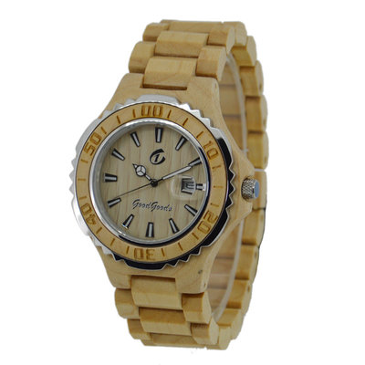 Bewell Natural Bamboo Wrist Watch Custom With Quartz Movement
