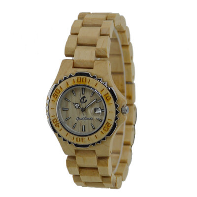 Bewell Natural Bamboo Wrist Watch Custom With Quartz Movement