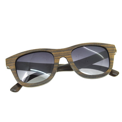 Black Sandalwood Mens Wooden Sunglasses Gradient Grey Uv Protection Polarized Lens