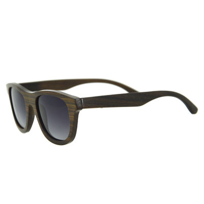 Black Sandalwood Mens Wooden Sunglasses Gradient Grey Uv Protection Polarized Lens