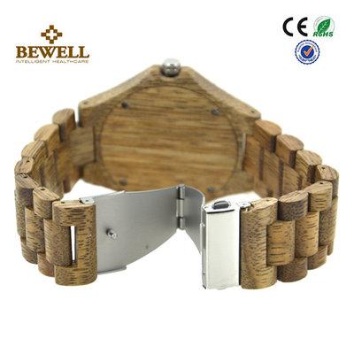 Leisure Stylish Personalized Waterproof Wooden Watch With Calendar And Japan Movement
