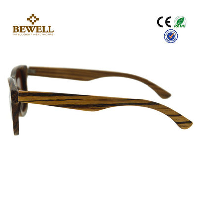 Fashion Custom Wooden Prescription Glasses , Zebra Mens Wooden Sunglasses