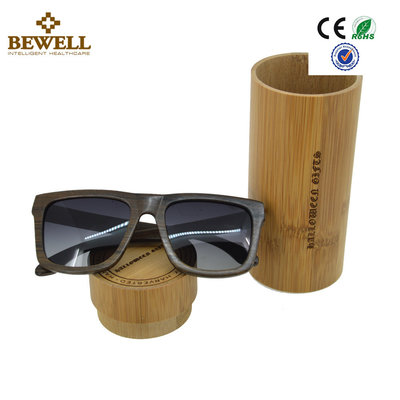 Black Sandalwood Wooden Polarized Sunglasses With Grey Gradient UV Protection Polarized Lens
