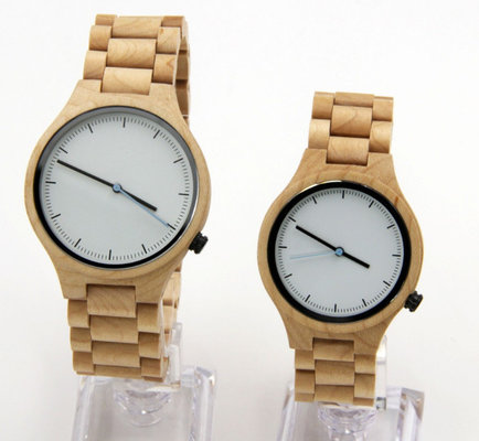 Popular Handmade Wooden Wrist Watch with Japanese Movement , custom your own logo