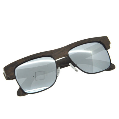 Uv400 Resistance Black Sandalwood Wooden Polarized Sunglasses With Coated Lenses
