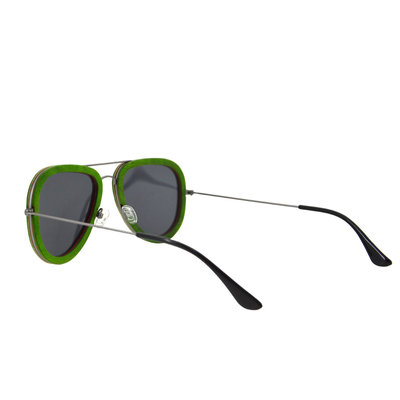 Bewell Women Skateboard Wooden Polarized Sunglasses TAC Material Lenses