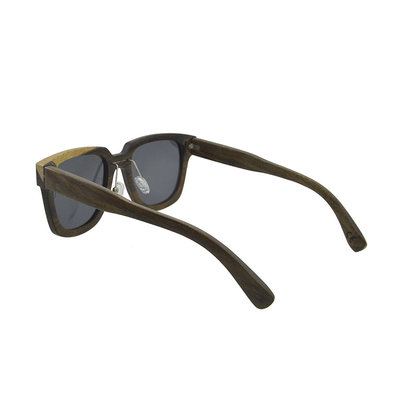 Fashion unisex black sandalwood wood sunglasses polarized UV 400 protection