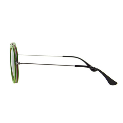 Adult Wooden Polarized Sunglasses spring hinge TAC Lens material