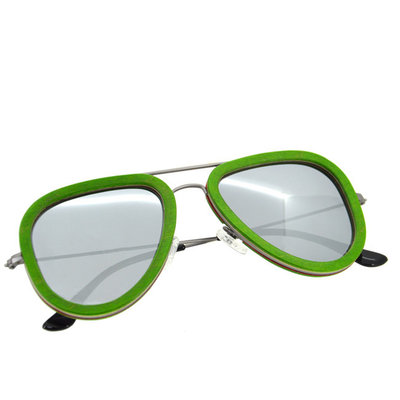 Adult Wooden Polarized Sunglasses spring hinge TAC Lens material