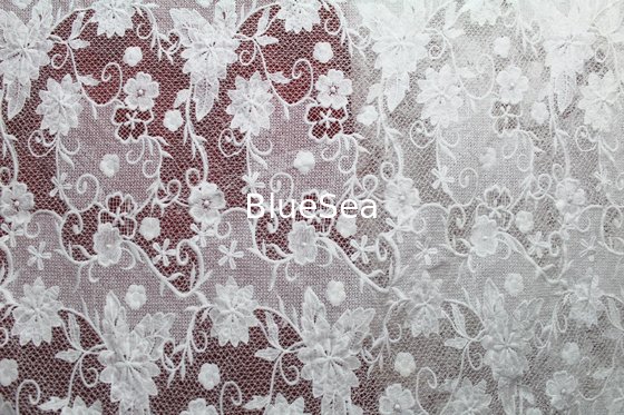 Apparel Accessories Chemical Lace Fabric  Water Soluble Embroidery  lace fabric supplier