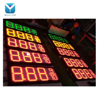 Waterproof Red 7segment Digital led gas price sign led oil station display led fuel gasoline board panel