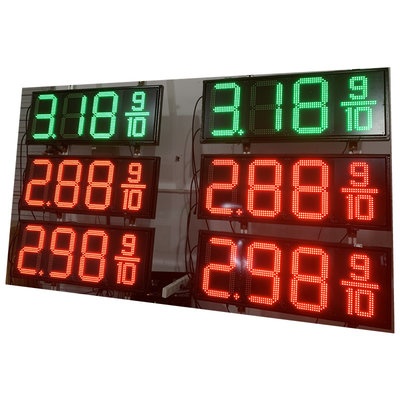 24inch Regular white Red Diesel Green Blue gas price sign changers LED gas petrol station sign