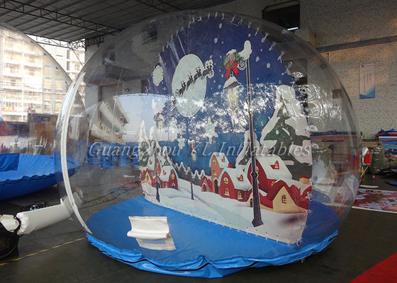 Inflatable Xmas Decorations / Inflatable Show Ball 1.0mm PVC Christmas Snow Globle