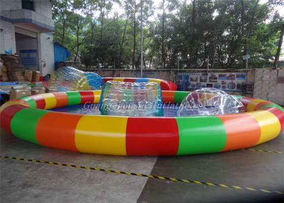 Colorful Circle Water Ball Pool , Inflatable Ball Toy