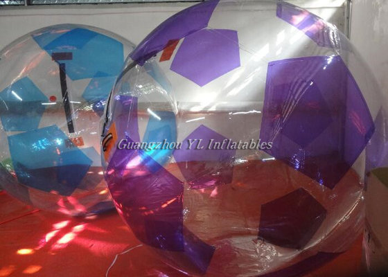 Football Style Inflatable Water Walking Ball , Human Hamster Ball On Water Giant Pool