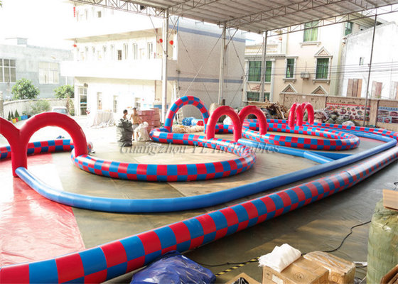 Custom Blow Up Outdoor Toys Inflatable Go Kart Track For Walking Sport Ball