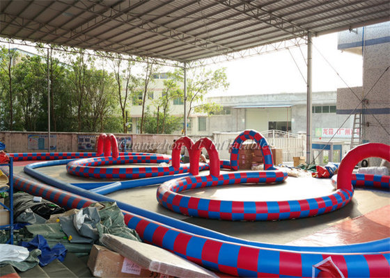 Custom Blow Up Outdoor Toys Inflatable Go Kart Track For Walking Sport Ball
