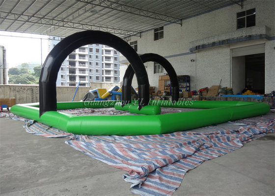 0.5mm PVC Green And Black Inflatable Quad Track For Roller Ball Soccer Zorb Ball