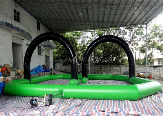 0.5mm PVC Green And Black Inflatable Quad Track For Roller Ball Soccer Zorb Ball