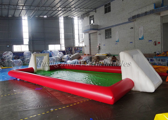 Giant Commercial Inflatable Sports Field White Inflatable Soccer Pitch
