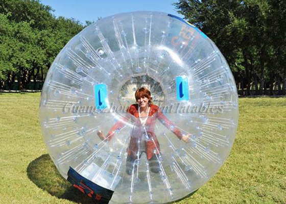 Clear Inflatable Hamster Ball For Humans Exciting Snow Zorb Bumper Ball