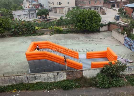 Outdoor Walking Land Zorb Ball Ramp / Inflatable Zorb Slide Zorbing Stopper