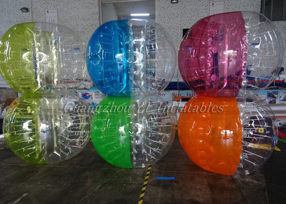 Half - Color TPU Inflatable Beach Toys Human Bumper Ball Soccer For People