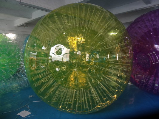 Colorful Inflatable Zorb Ball , Rolling Human Body Zorb Ball 2.8m x 1.8m