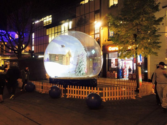 Giant Pink Inflatable Show Ball With Screen , Inflatable Dance Ball For Stage