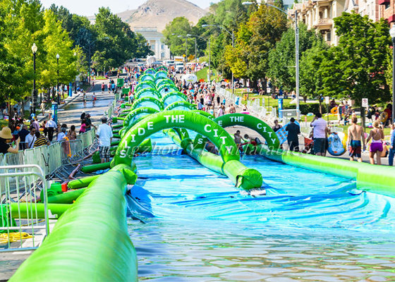 Yellow Inflatable Sports Field Slide The City With Bowling