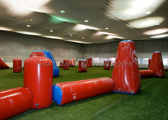 Outdoor Football Field Inflatable Paintball Bunkers Obstacle With 0.6mm PVC