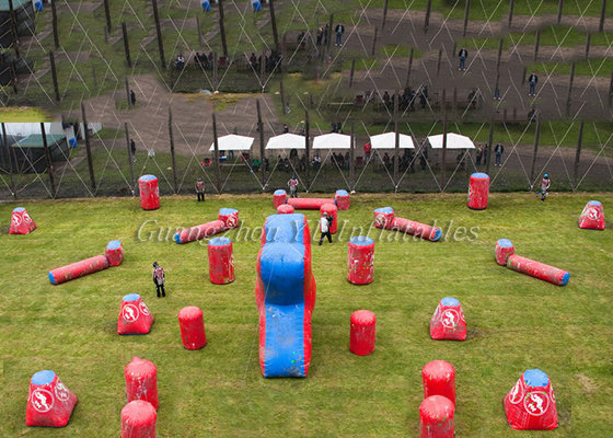 Crazy Game Millennium Field Inflatable Paintball Bunkers For Advertising