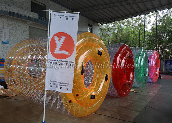 Roller Inflatable Wheel / Inflatable Water Walking Ball For Advertising Display