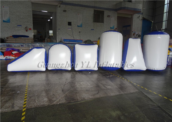 Wonderful 0.9mm PVC Blow Up Paintball Bunkers Blue And White