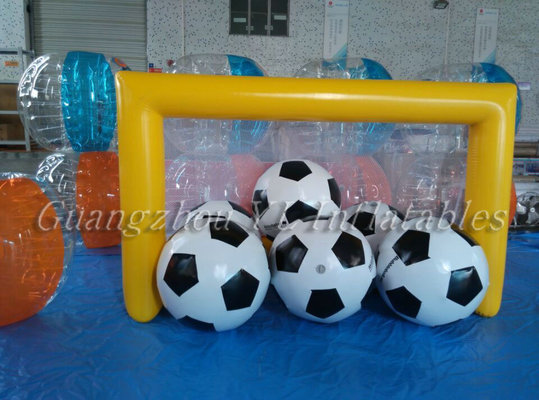 Adults / Children Inflatable Soap Soccer Field Yellow Color For Family Gardens
