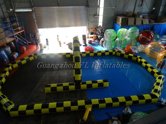 Rolling Ball Race Zorb Ball Ramp Obstacle Course White + Red + Blue