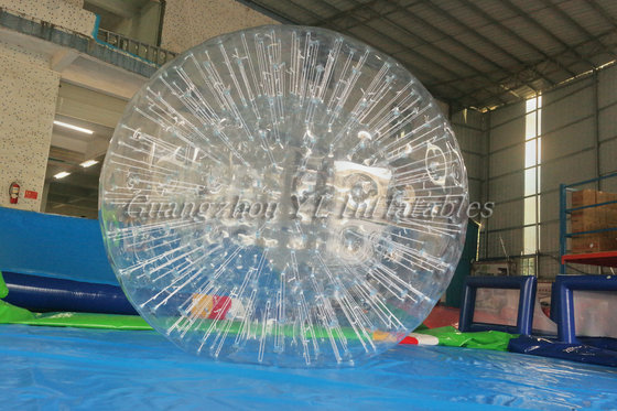 Grass Rolling TPU Inflatable Zorb Ball , Inflatable Theme Park Zorb Hamster Ball