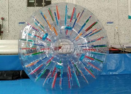 Colorful Fluorescent sheet Glowing Inflatable Zorb Ball For Evening party