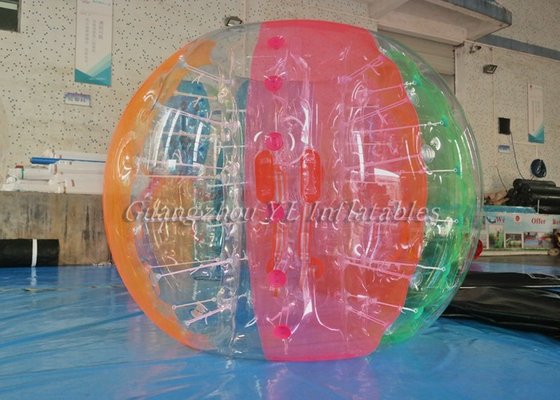 Colorful Inflatable Soccer Bubble Ball For Kids / PVC Soccer Ball Suit 1.25m