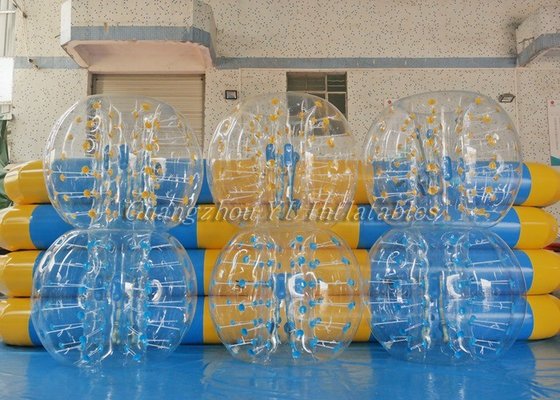Waterproof Kids Bubble Ball Football , Outdoor Blue Inflatable Bubble Ball