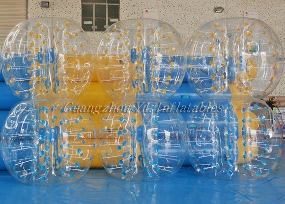 Waterproof Kids Bubble Ball Football , Outdoor Blue Inflatable Bubble Ball