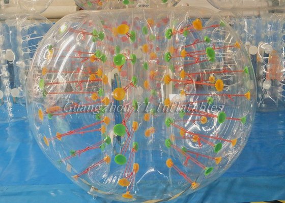 Clear Kids Bubble Balls Soccer 0.7mm TPU  , Fire Proof Bumper Bubble Ball