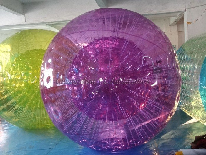 Colorful Inflatable Zorb Ball , Rolling Human Body Zorb Ball 2.8m x 1.8m
