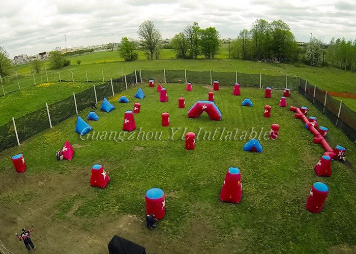 Amazing Inflatable Paintball Bunkers Arena Wall , Blow Up Paintball Bunkers Field