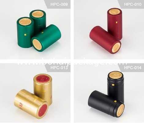 Printed PVC bottle foil caps for different shapes wine bottles capsules Customize different size and shape Aluminum foil