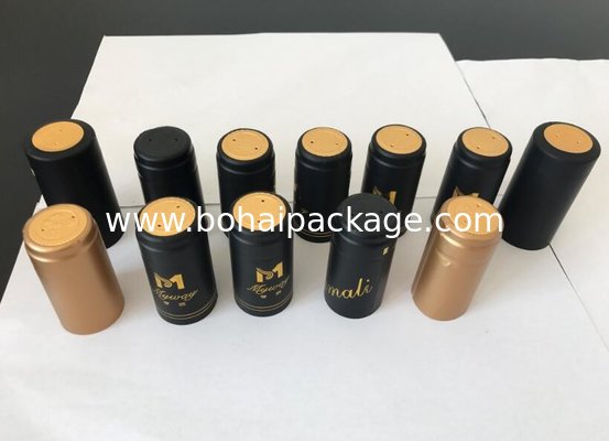Printed PVC bottle foil caps for different shapes wine bottles capsules Customize different size and shape Aluminum foil