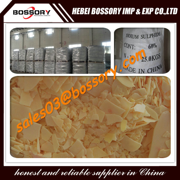 leather/dyeing/textile using SODIUM SULFIDE 60% /SODIUM SULPHIDE 60%