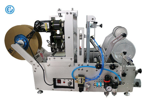 Small Round Tube Labeling Machine Semi Automatic Self Adhesive With Date Printer