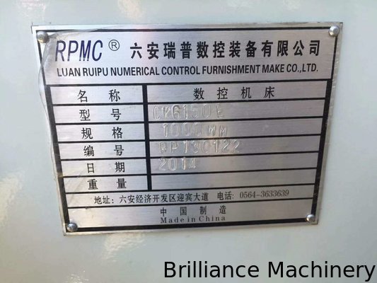 2014 RPMC CK6150E/1000 CNC Horizontal Lathe