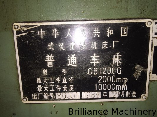 1986 Used Wuhan C61200 Horitontal Lathe